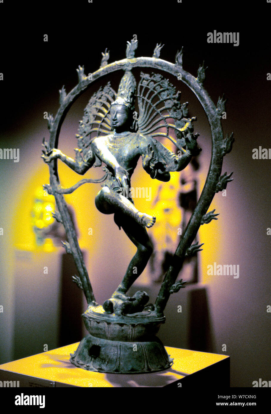 Bronze figure of Shiva, Tamil Nadu, India, 950. Artist: Unknown Stock ...