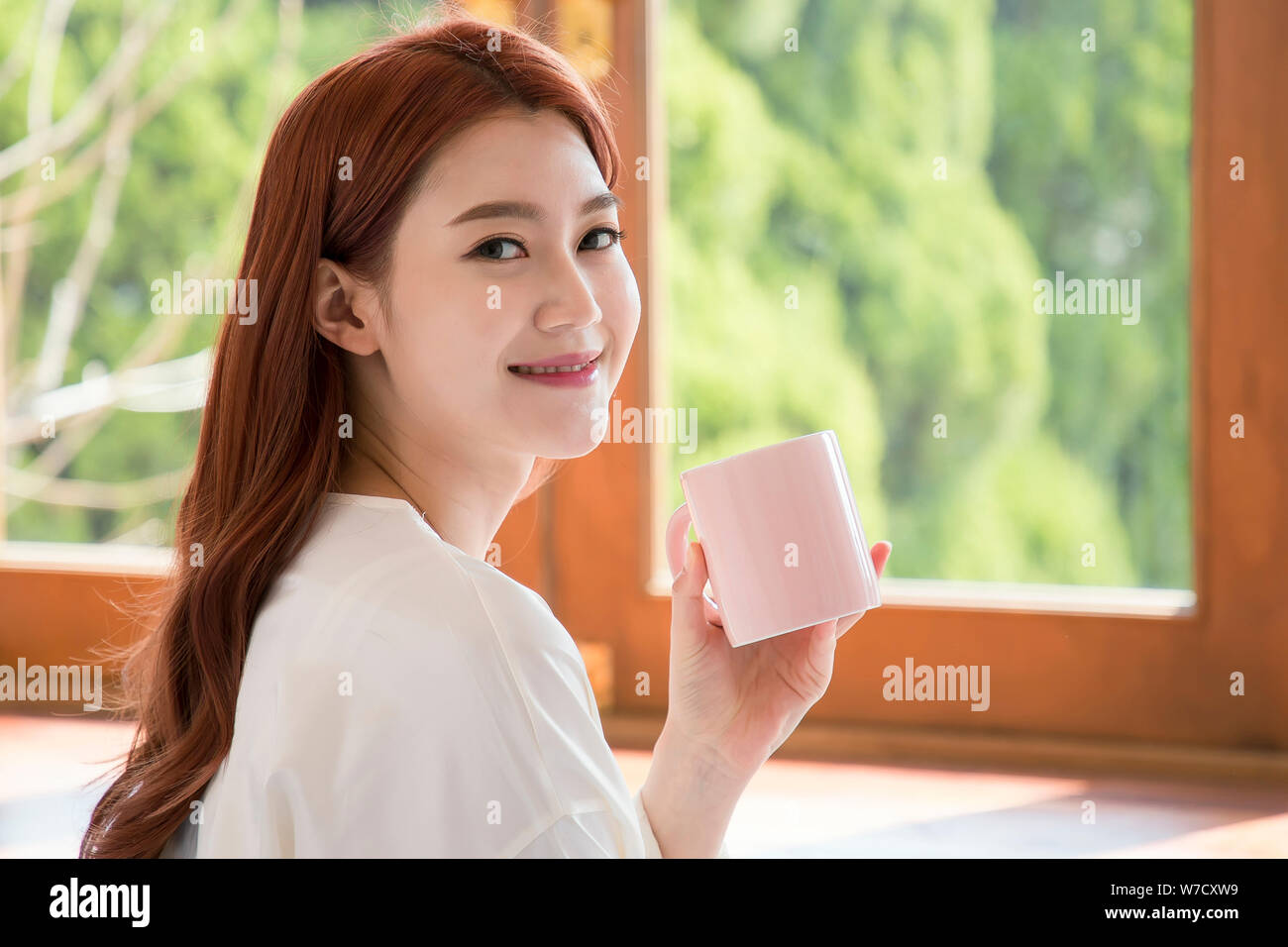 Attractive beautiful woman daily life 095 Stock Photo - Alamy