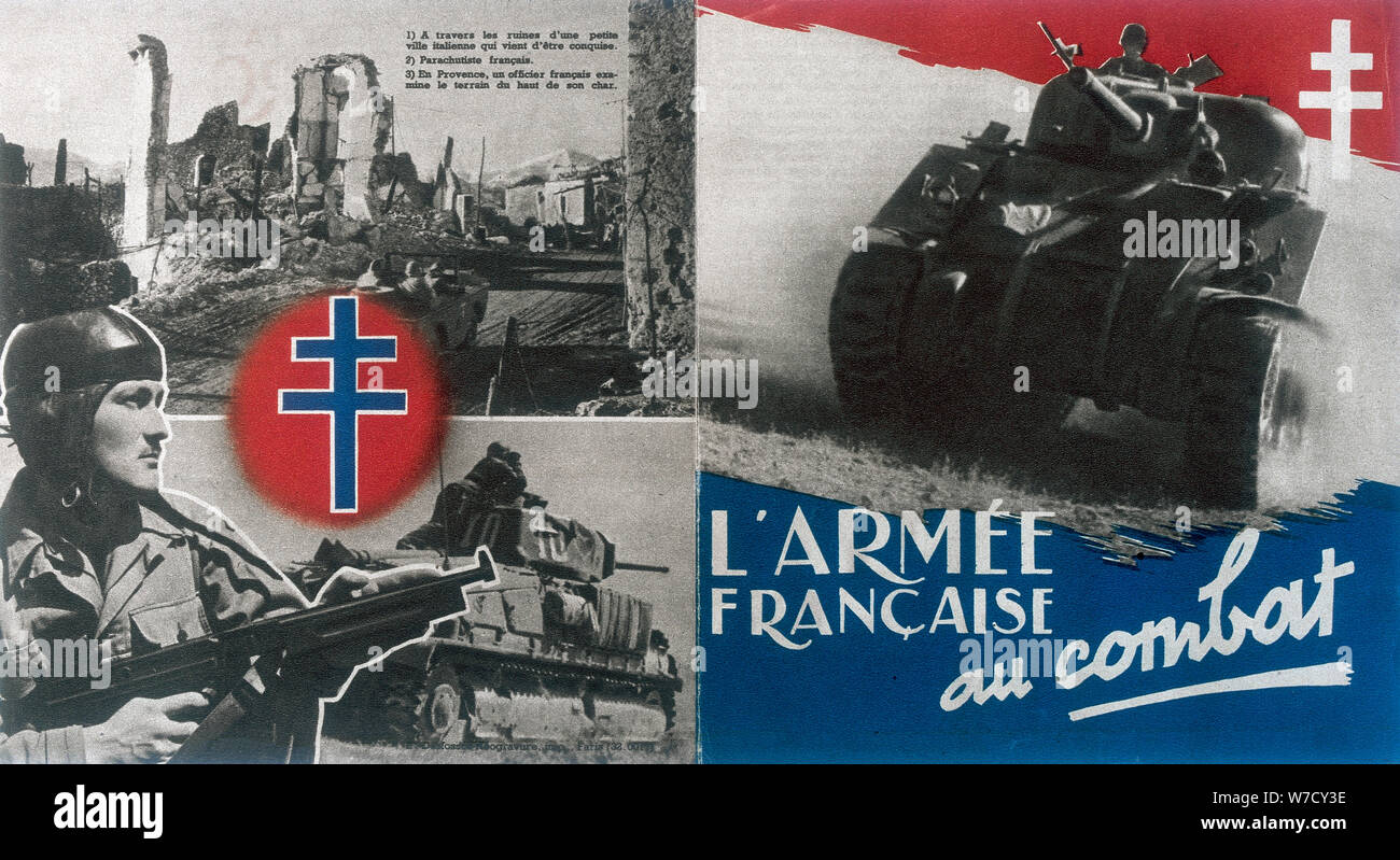 World War 2: Free French propaganda poster c1942-1944. Artist: Anon ...