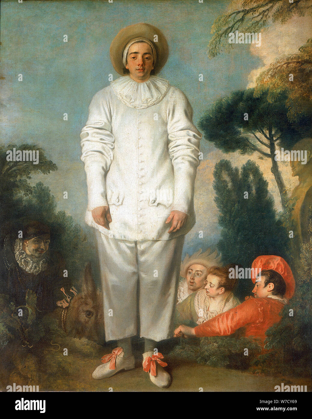 'Gilles - Pierrot', 1718-1719. Artist: Jean-Antoine Watteau Stock Photo ...