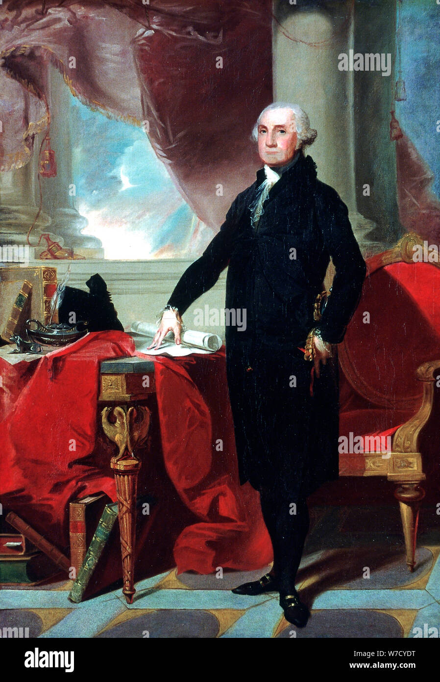 George Washington (1732-99), 1796. Artist: Gilbert Stuart Stock Photo ...