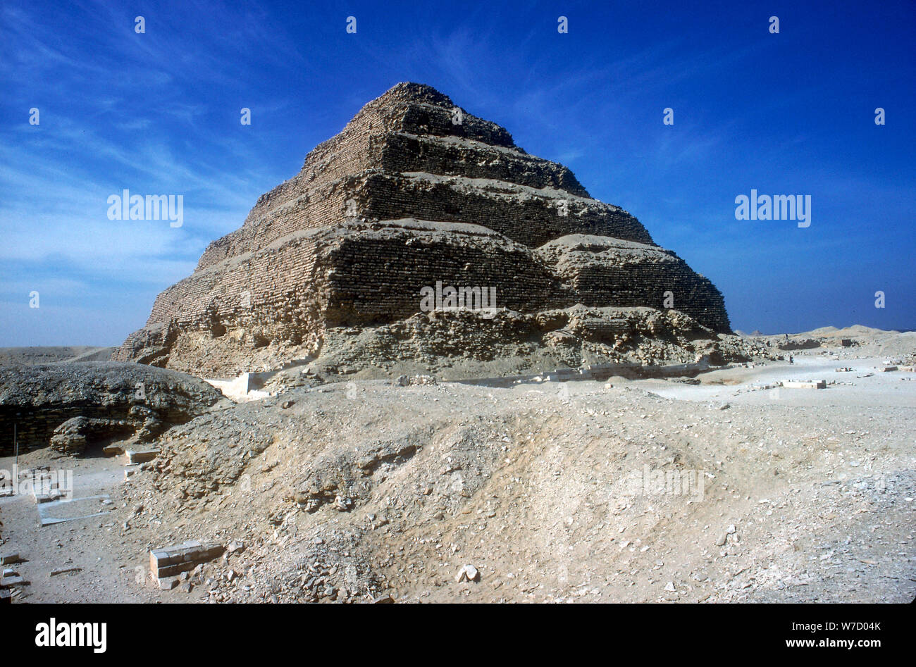 Step Pyramid of King Djoser (Zozer), Saqqara, Egypt, 3rd Dynasty, c2600 ...