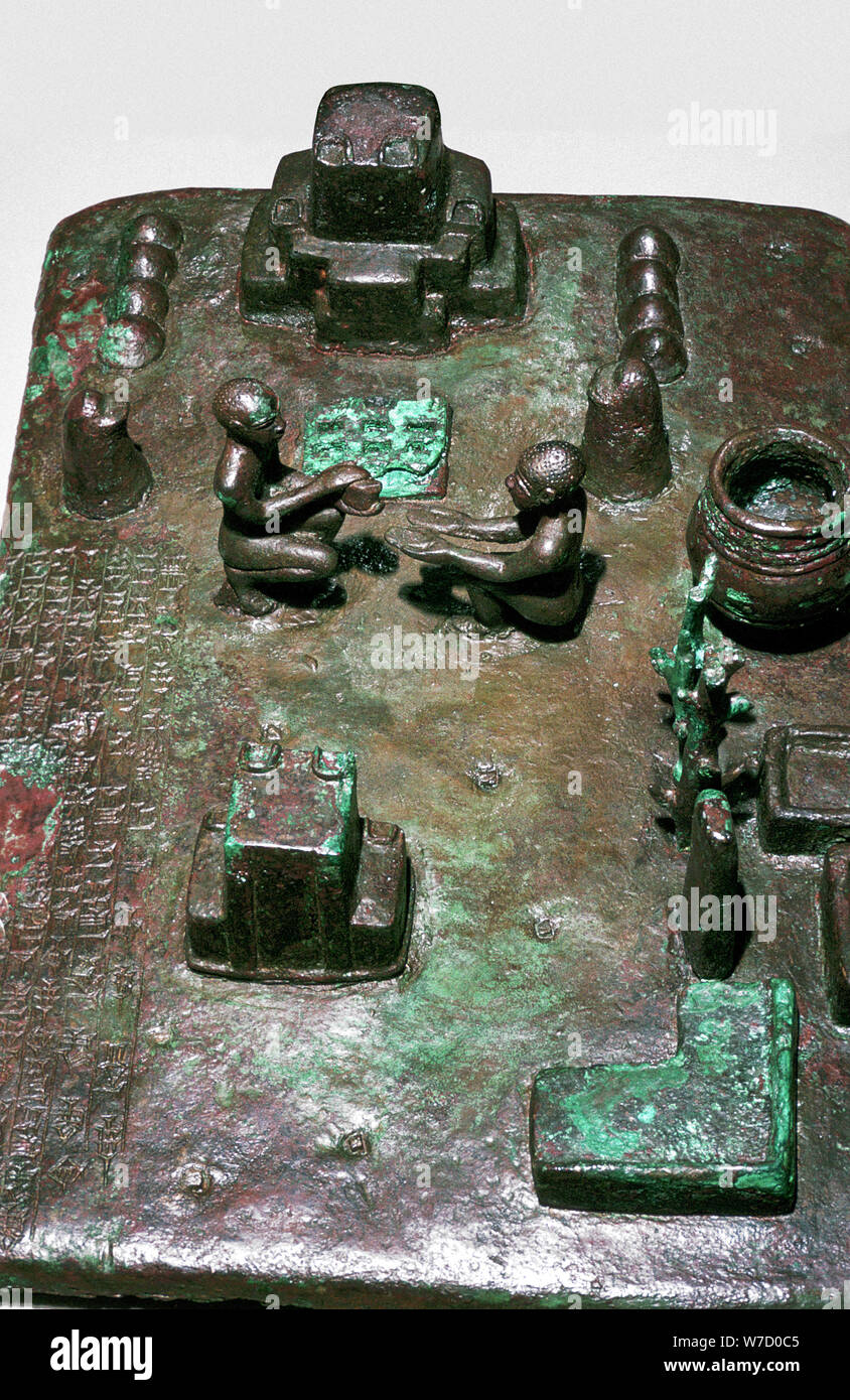 Bronze model of a cult place for ceremony of the rising of the sun ...