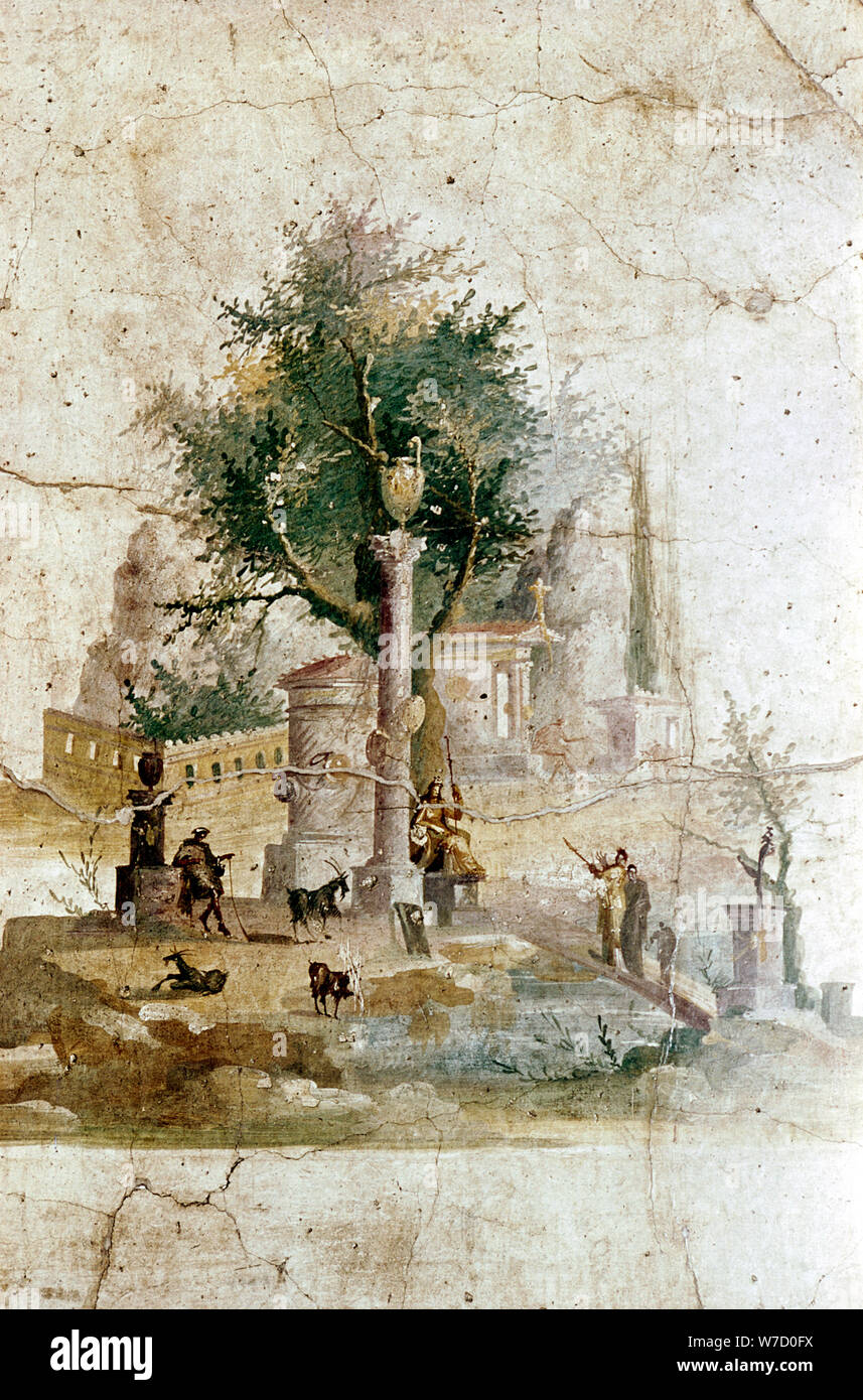 Detail Of A Third Style Wall Painting Villa Of Agrippa