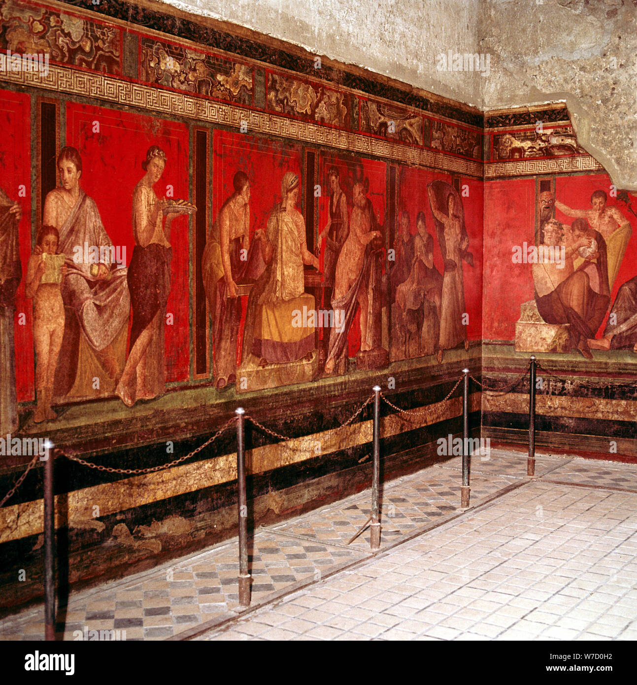 Dionysiac Mystery Frieze, Second Style Wall Paintings In Room 5 Of The ...