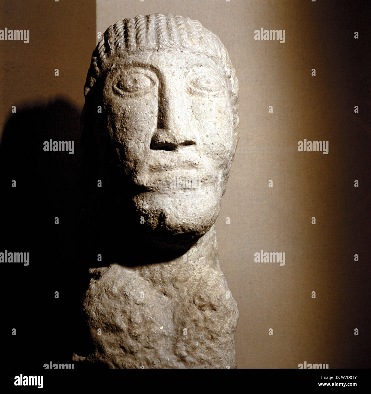 Celtic stone head, Salzburg, Austria, 1st century BC - 1st century ...
