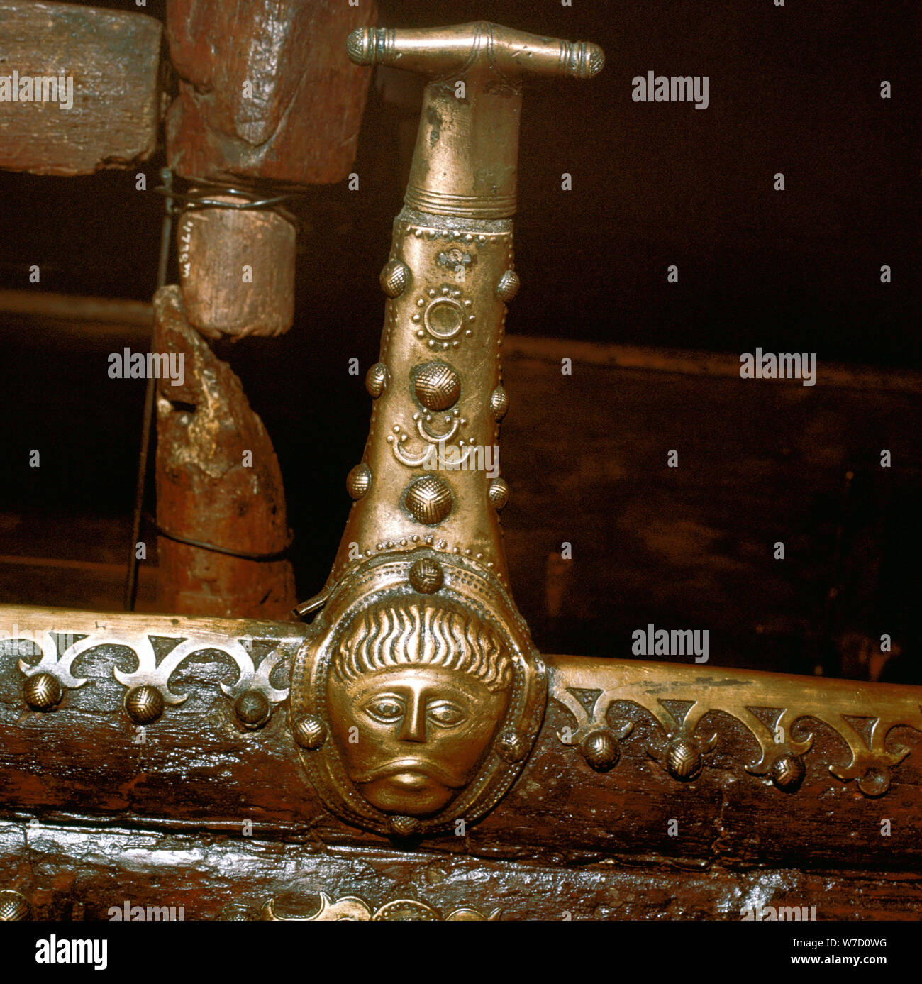 Detail of bronze with Celtic head, Dejberg Cart, Denmark, c1st - 2nd ...