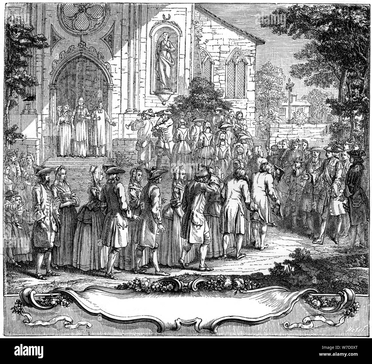 Marriage Of Ten Poor Girls, 1761, (1885).Artist: Hubert Francois ...