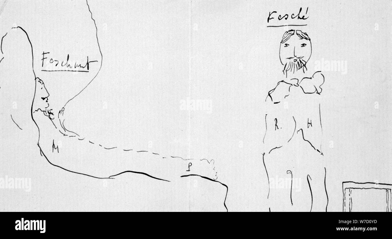 'Self Portrait with Reynaldo Hahn', c1891-1922. Artist: Marcel Proust ...