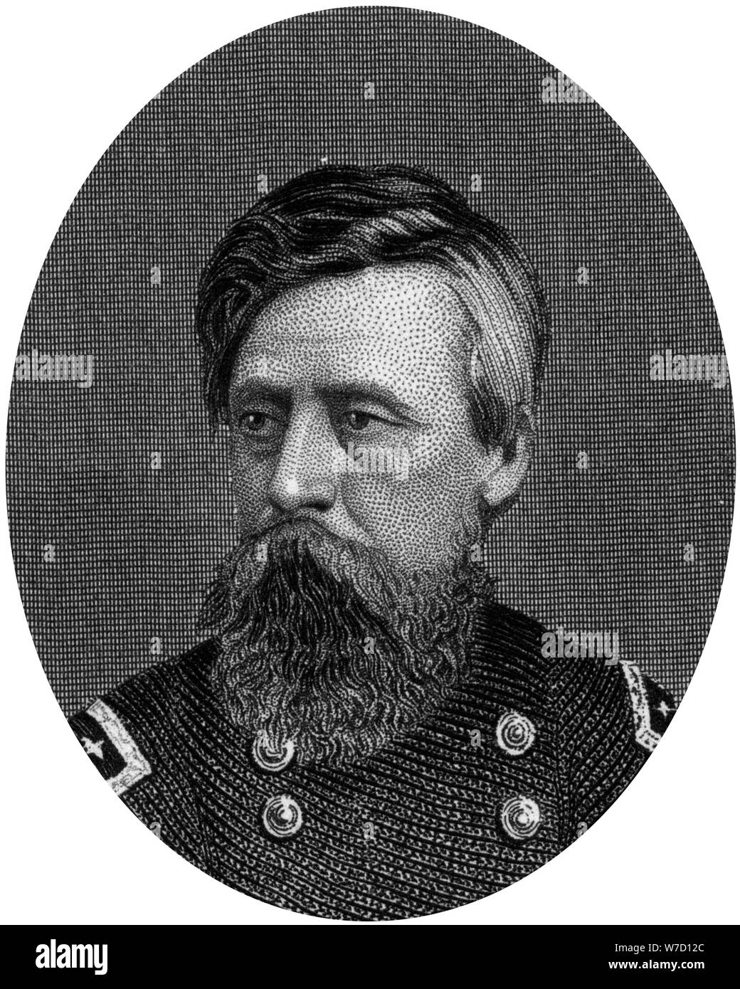 Jefferson Columbus Davis, Union general, 1862-1867.Artist: J Rogers ...