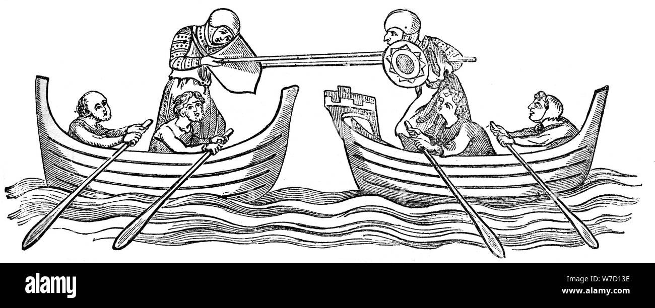 Boat Tilting, 14th century, (1833). Artist: Unknown Stock Photo - Alamy