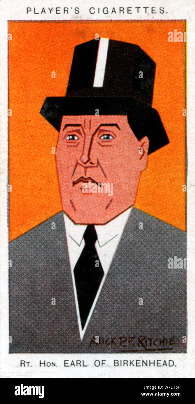 Frederick Edwin Smith, 1st Earl of Birkenhead, Lord Chancellor, 1926 ...