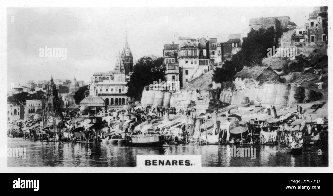 Benares river ganges india varanasi Black and White Stock Photos ...