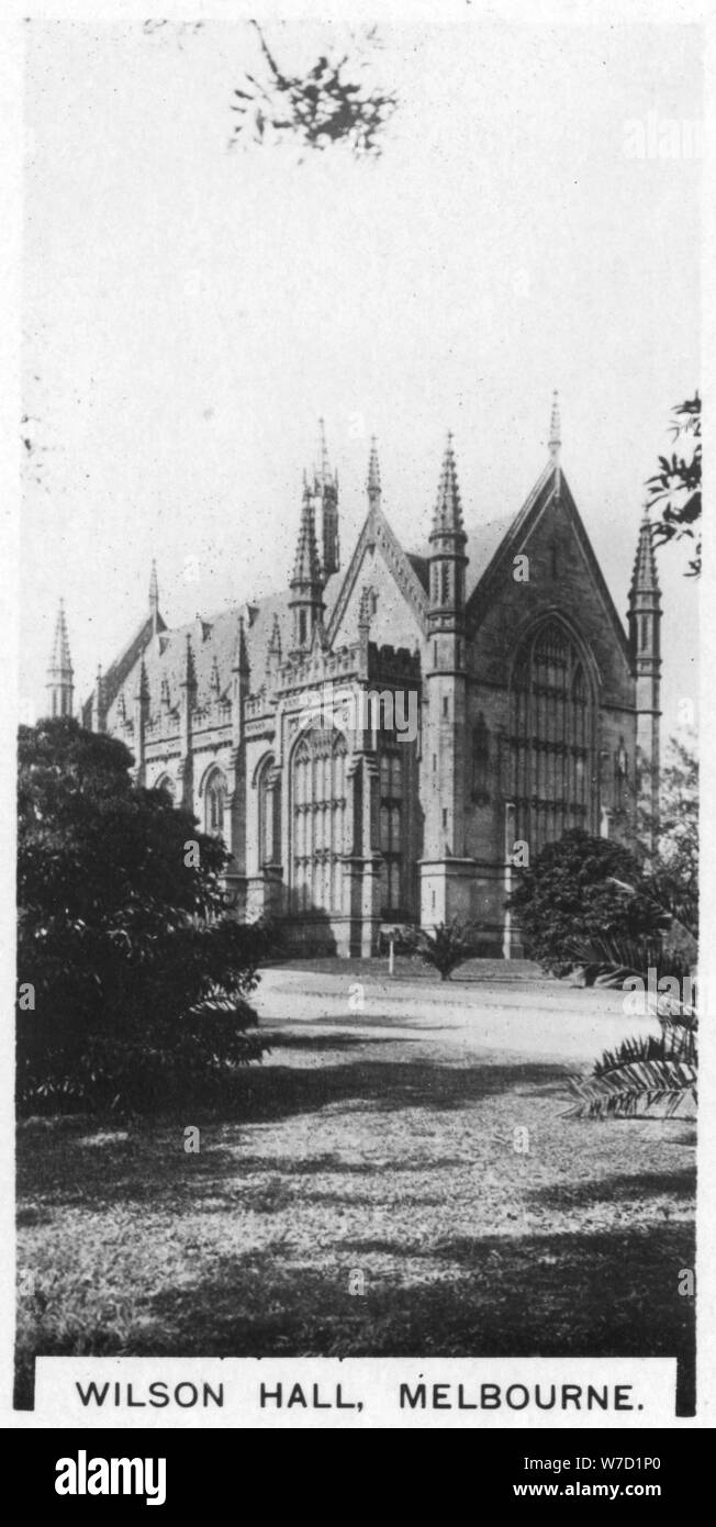 Wilson Hall, Melbourne, Australia, 1928. Artist: Unknown Stock Photo ...