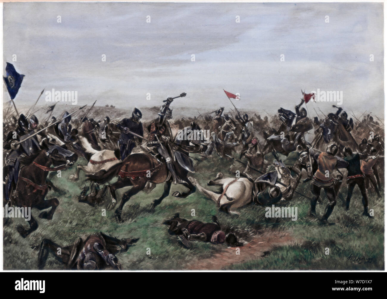 'Battle of Agincourt', 25 October 1415. Artist: Unknown Stock Photo - Alamy