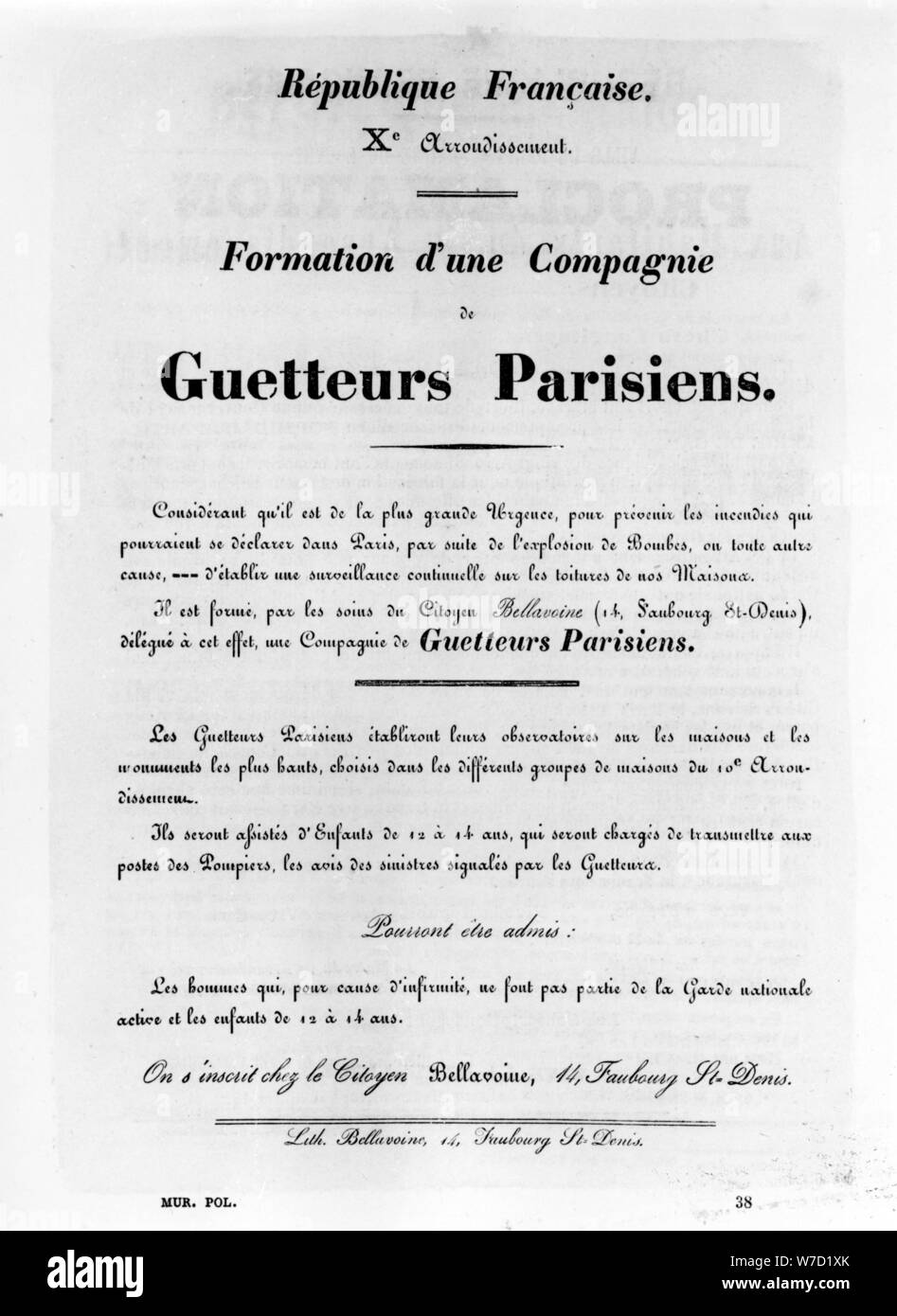 Guetteurs Parisiens, from French Political posters of the Paris Commune ...