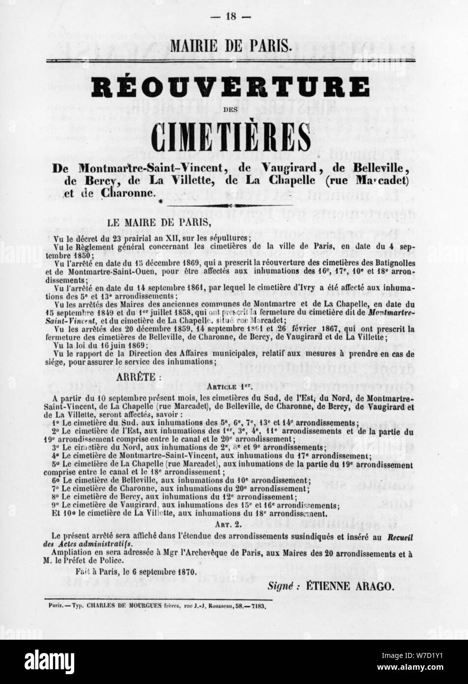 Reouverture des Cimetieres, from French Political posters of the Paris ...