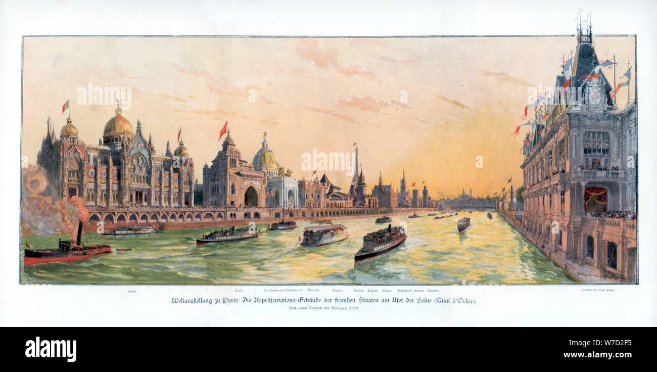 Quai d’Orsay, Paris World Exposition, 1889, (1900). Artist: Unknown ...