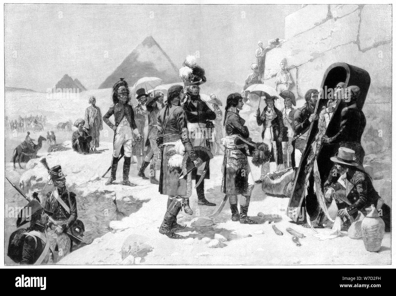 Napoleon Bonaparte inspecting a mummy at the pyramids, 1801 (1900 ...