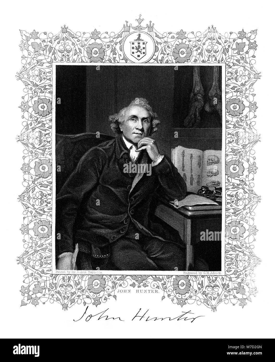 John Hunter, 18th century Scottish surgeon, (19th century).Artist: GH ...