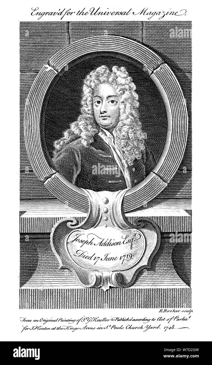 Joseph Addison, English politician and writer, (19th Century). Artist ...