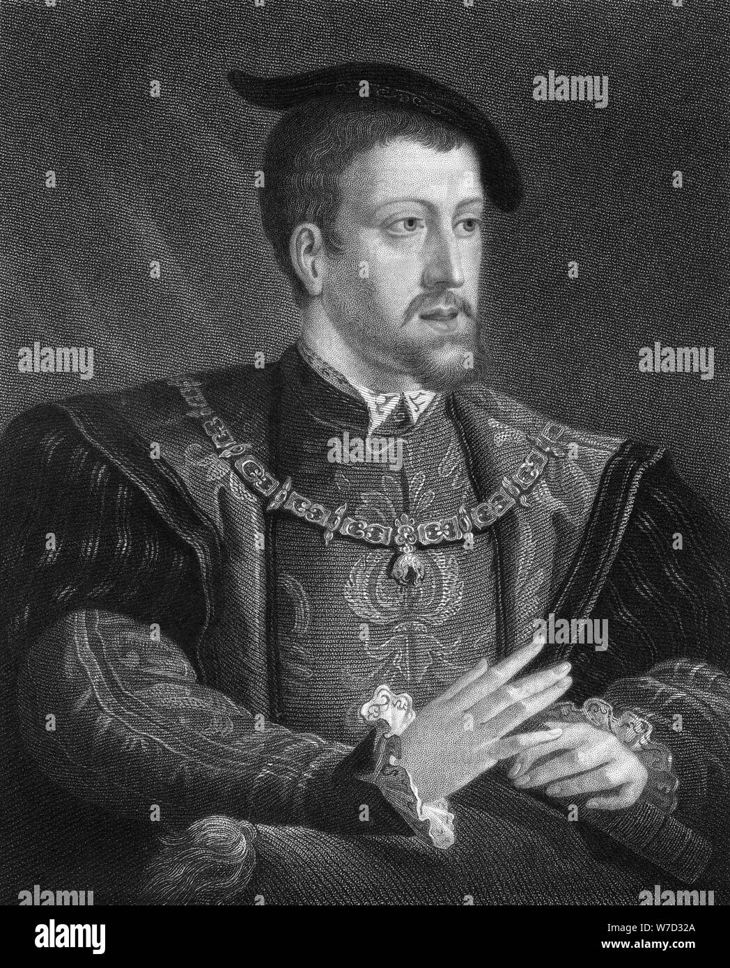 Charles V, King of Spain and Holy Roman Emperor, (1836).Artist: W Holl ...