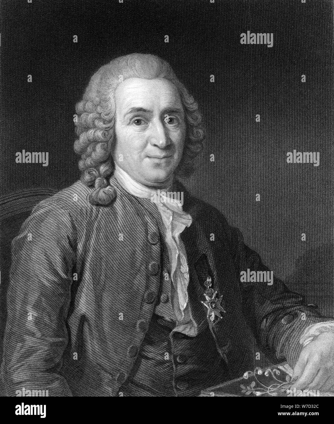 Carolus Linnaeus, 18th century Swedish naturalist, (1836).Artist: CE ...
