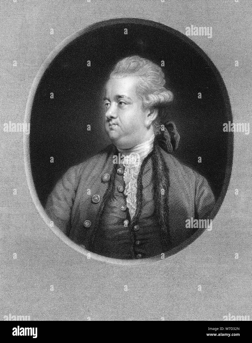 Edward Gibbon, 18th century British historian, (1836).Artist: W Holl ...