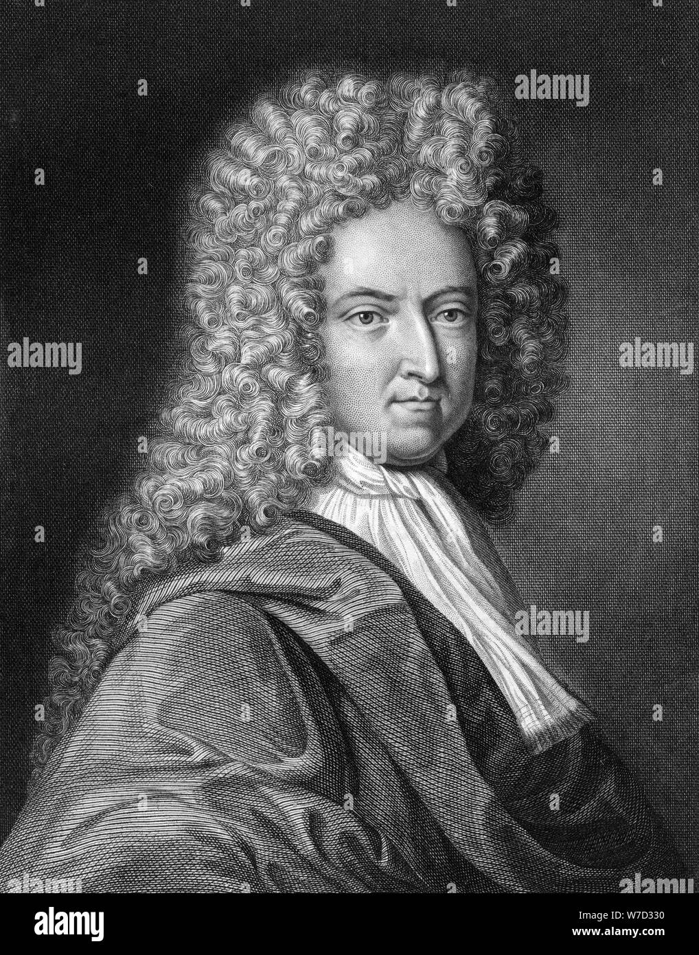 Daniel Defoe, English writer and journalist, (1836).Artist: J Thomson ...