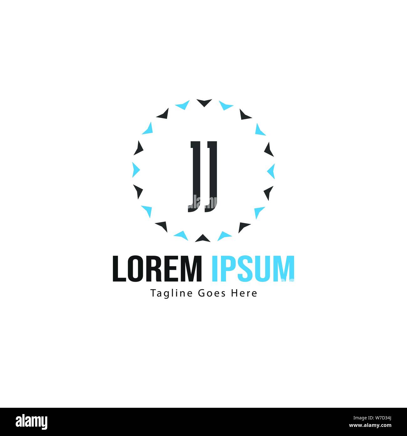 Initial JJ logo template with modern frame. Minimalist JJ letter logo ...
