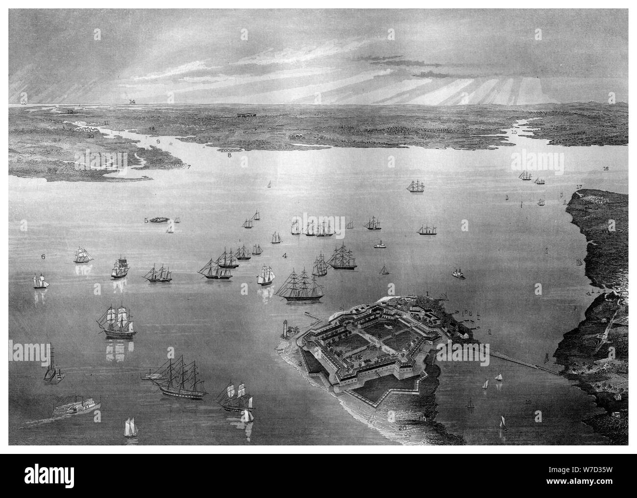 Fort monroe civil war Black and White Stock Photos & Images - Alamy
