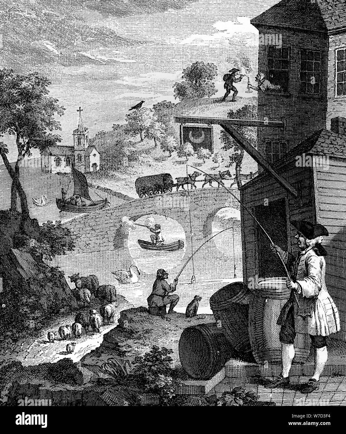 William hogarth false perspective hi-res stock photography and images ...