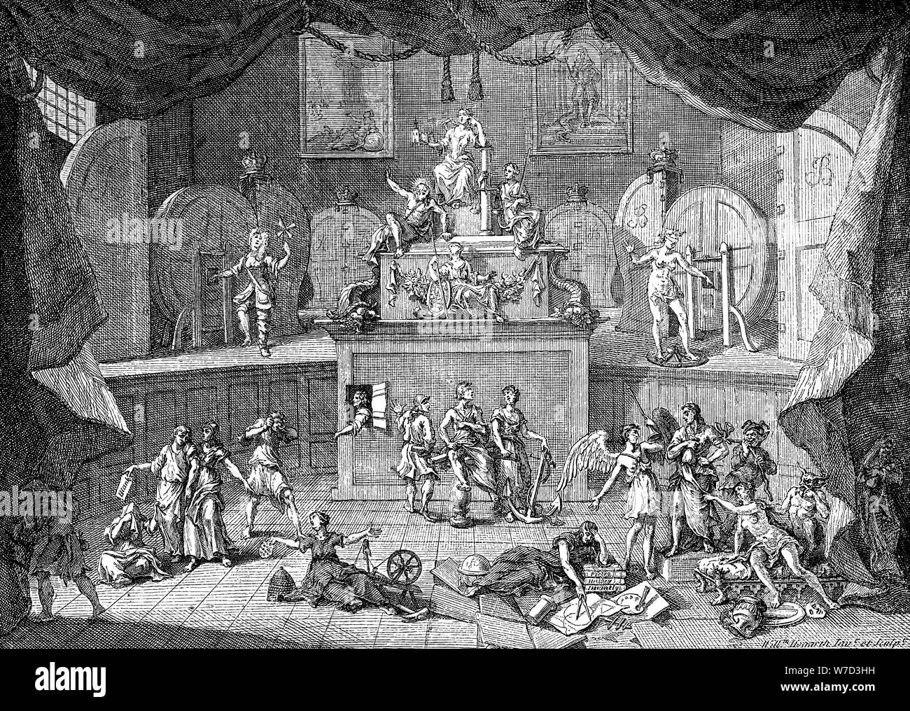 'The Lottery', 1721.Artist: William Hogarth Stock Photo - Alamy