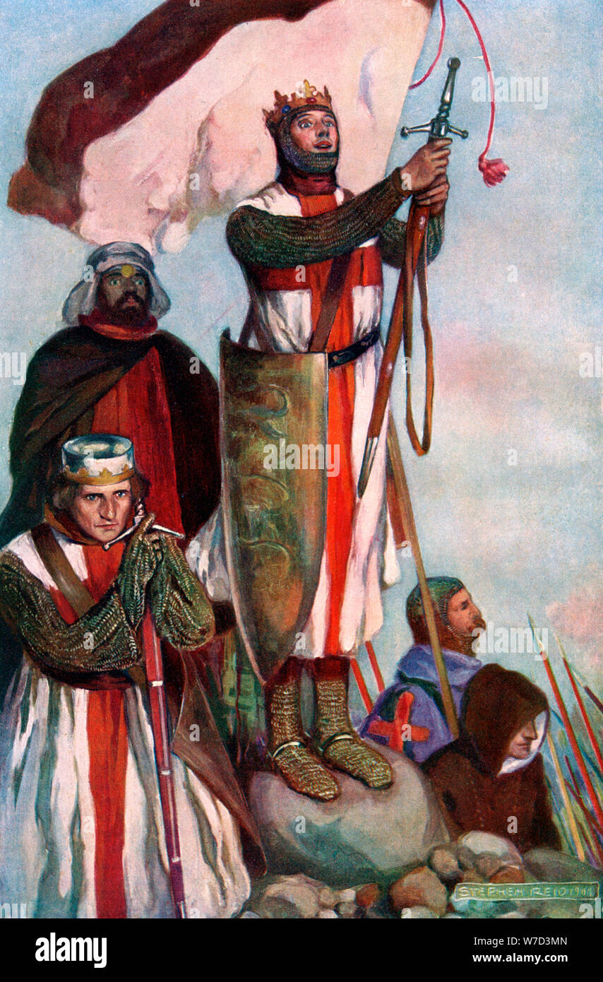 Crusaders sighting Jerusalem, 1909.Artist: Stephen Reid Stock Photo - Alamy