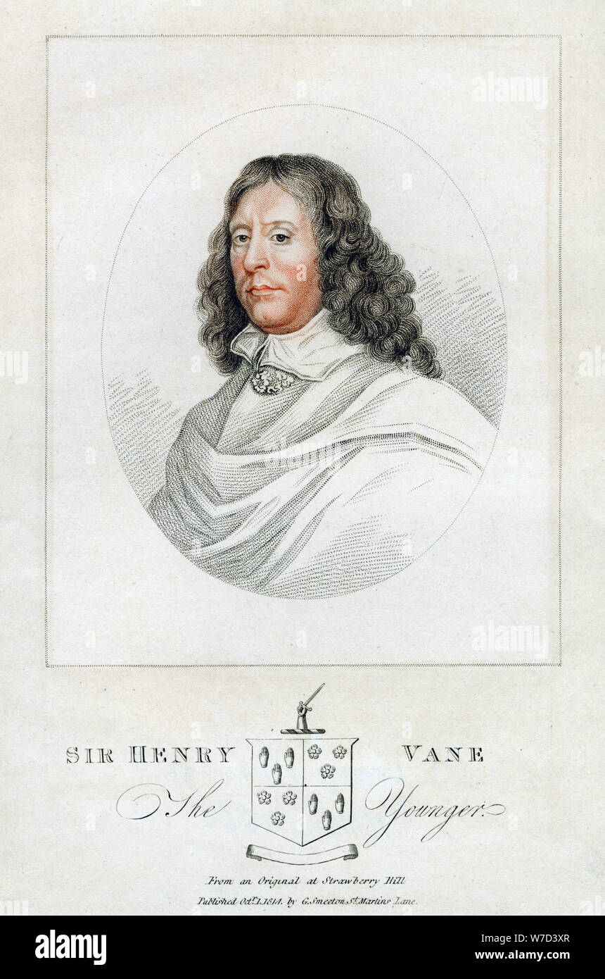 'Henry Vane the Younger', statesman and Member of Parliament, 1814 ...