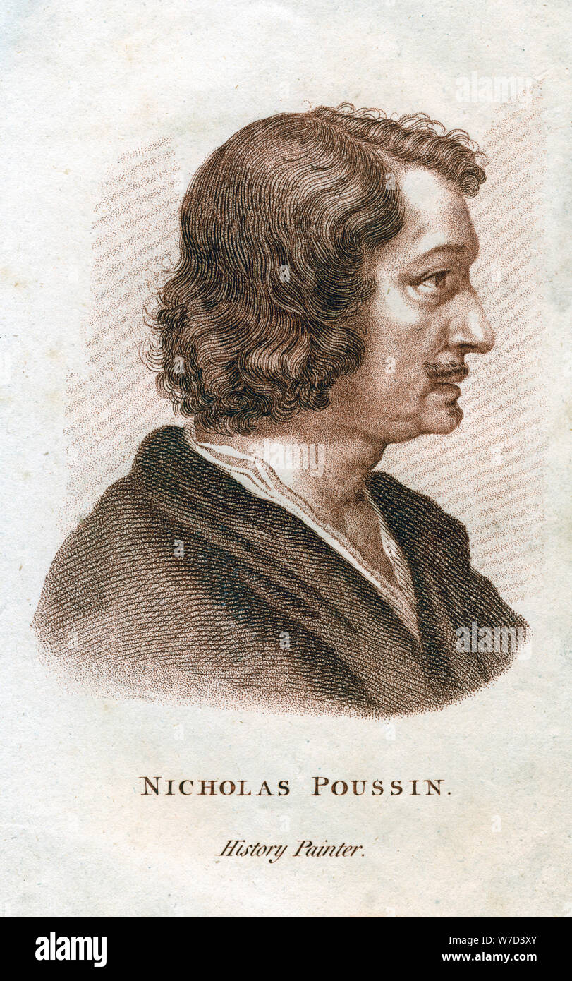 'Nicolas Poussin', French classical painter, c19th century. Artist ...