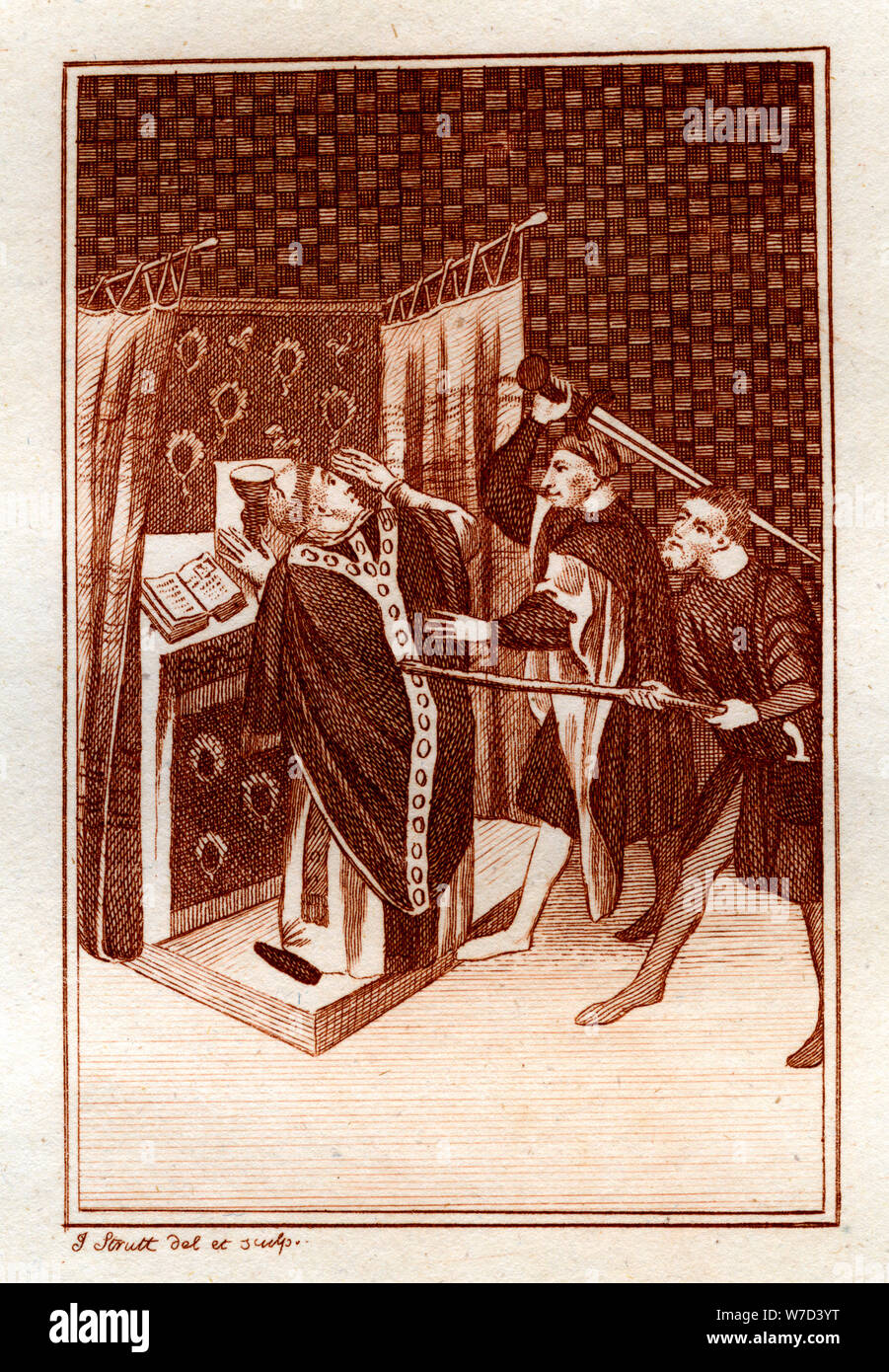 The Life of Thomas Becket, (1801).Artist: Joseph Strutt Stock Photo - Alamy