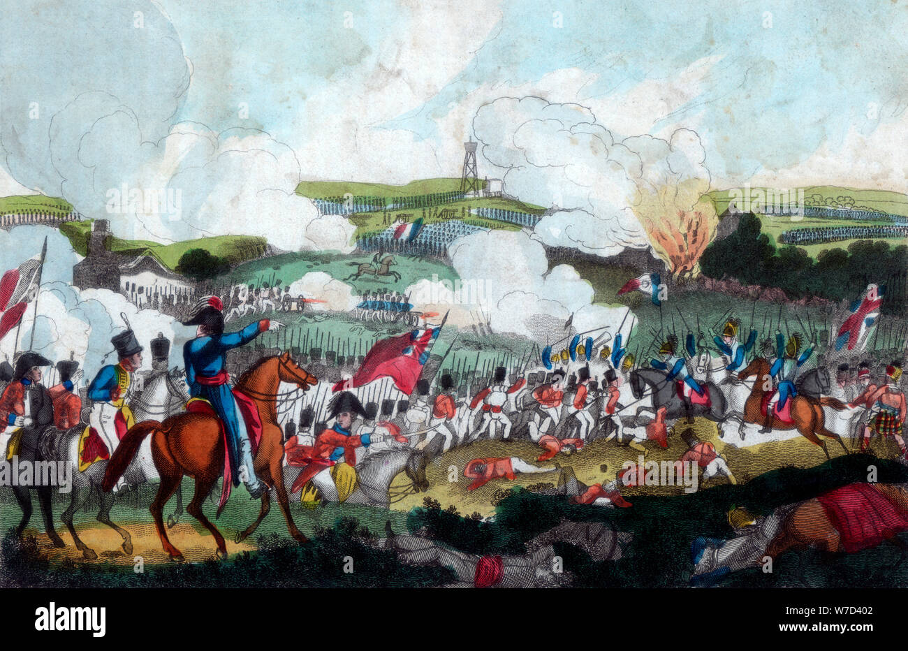 The Battle of Waterloo, 1815 (1816). Artist: Romney Stock Photo - Alamy