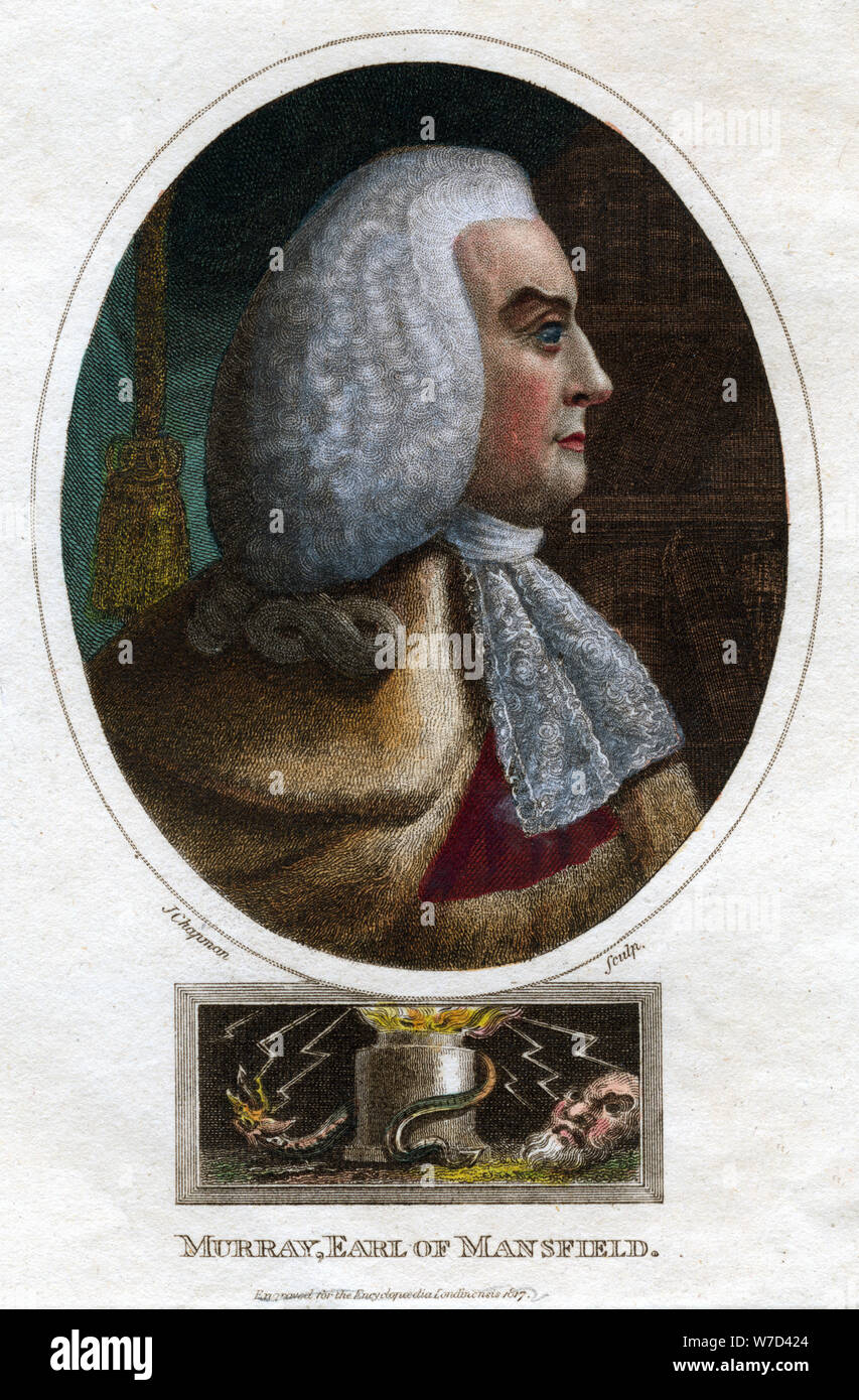 William Murray, 1st Earl of Mansfield, (1817).Artist: J Chapman Stock ...
