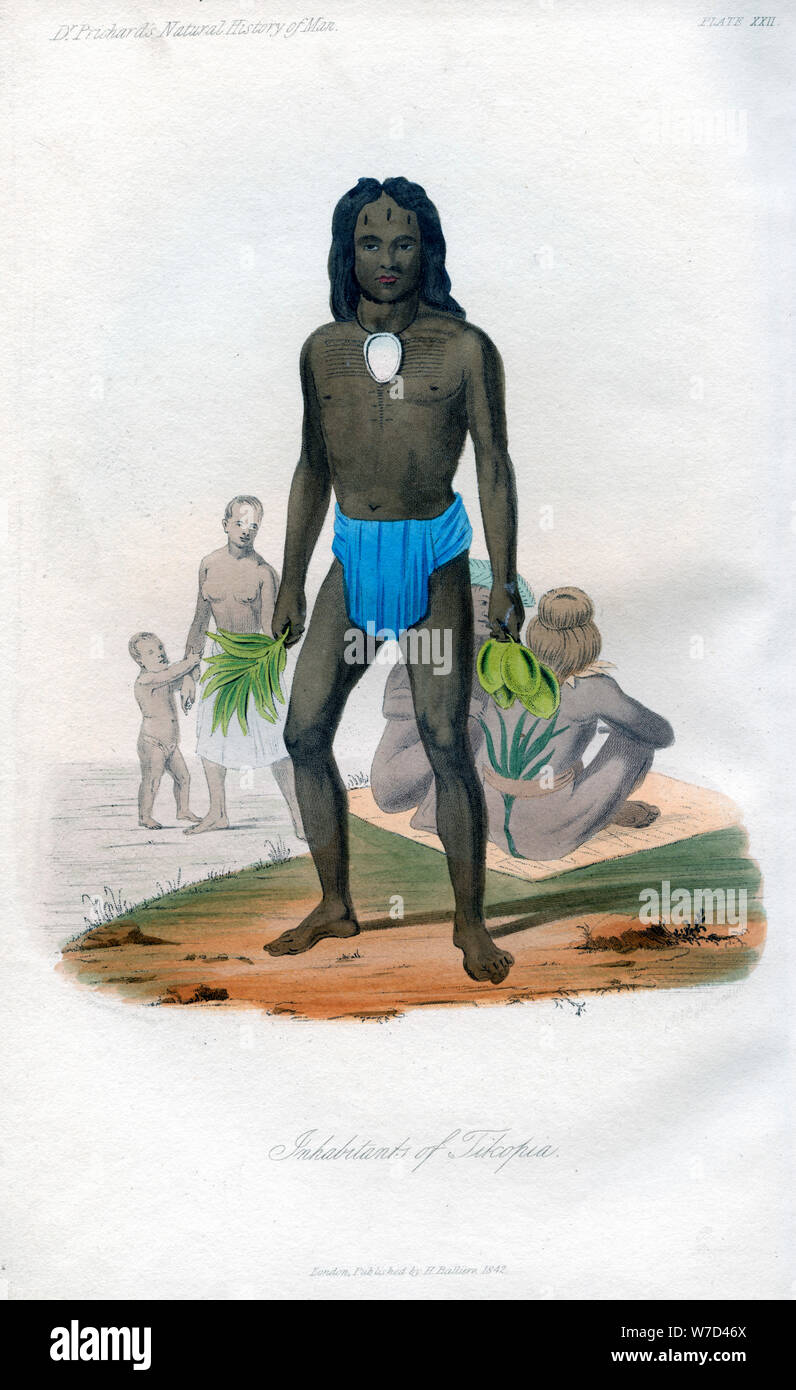 'Inhabitants of Tikopia', 1848. Artist: Unknown Stock Photo - Alamy