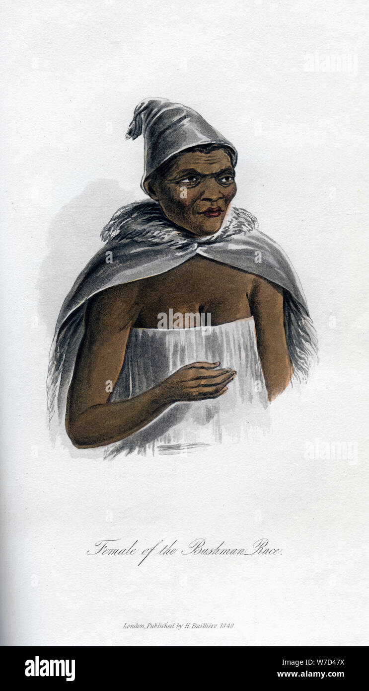 'Female of the Bushman Race', 1848. Artist: Unknown Stock Photo - Alamy