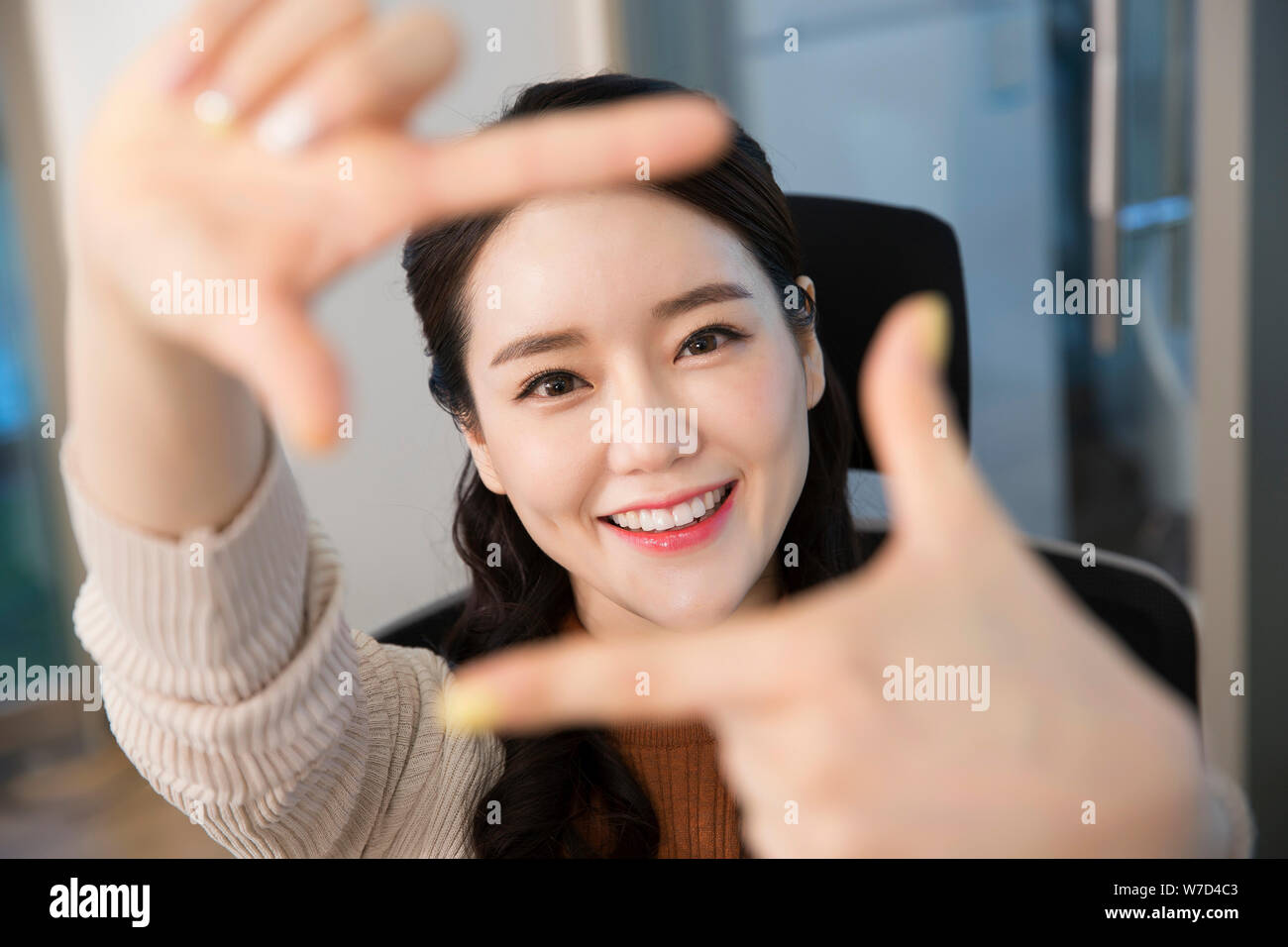 Office life concept, two asian business partners working in office 335 ...