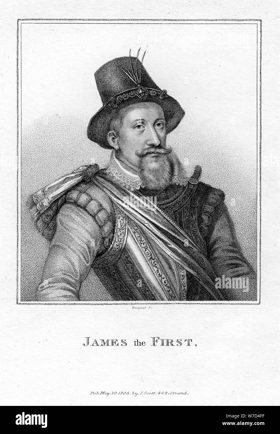 James I of England and VI of Scotland, (1806).Artist: Bacquet Stock ...