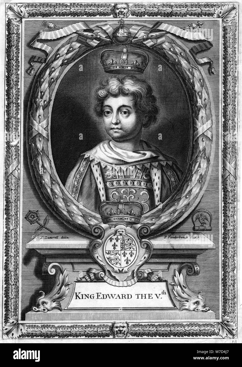 King Edward V of England, (1470-1483).Artist: P Vanderbanck Stock Photo ...