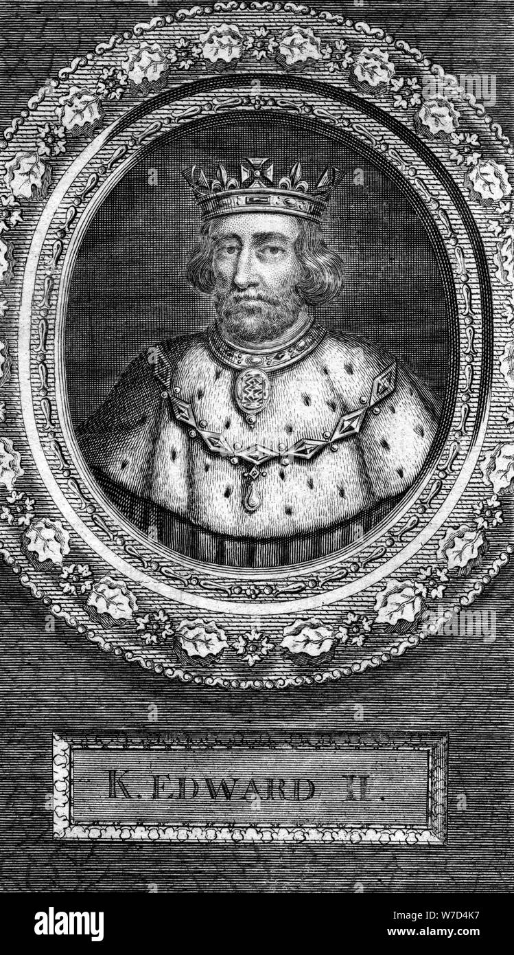 King Edward II of England, (18th century).Artist: George Vertue Stock ...