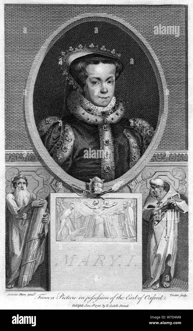 Queen Mary I of England, (1788).Artist: Thomas Trotter Stock Photo - Alamy