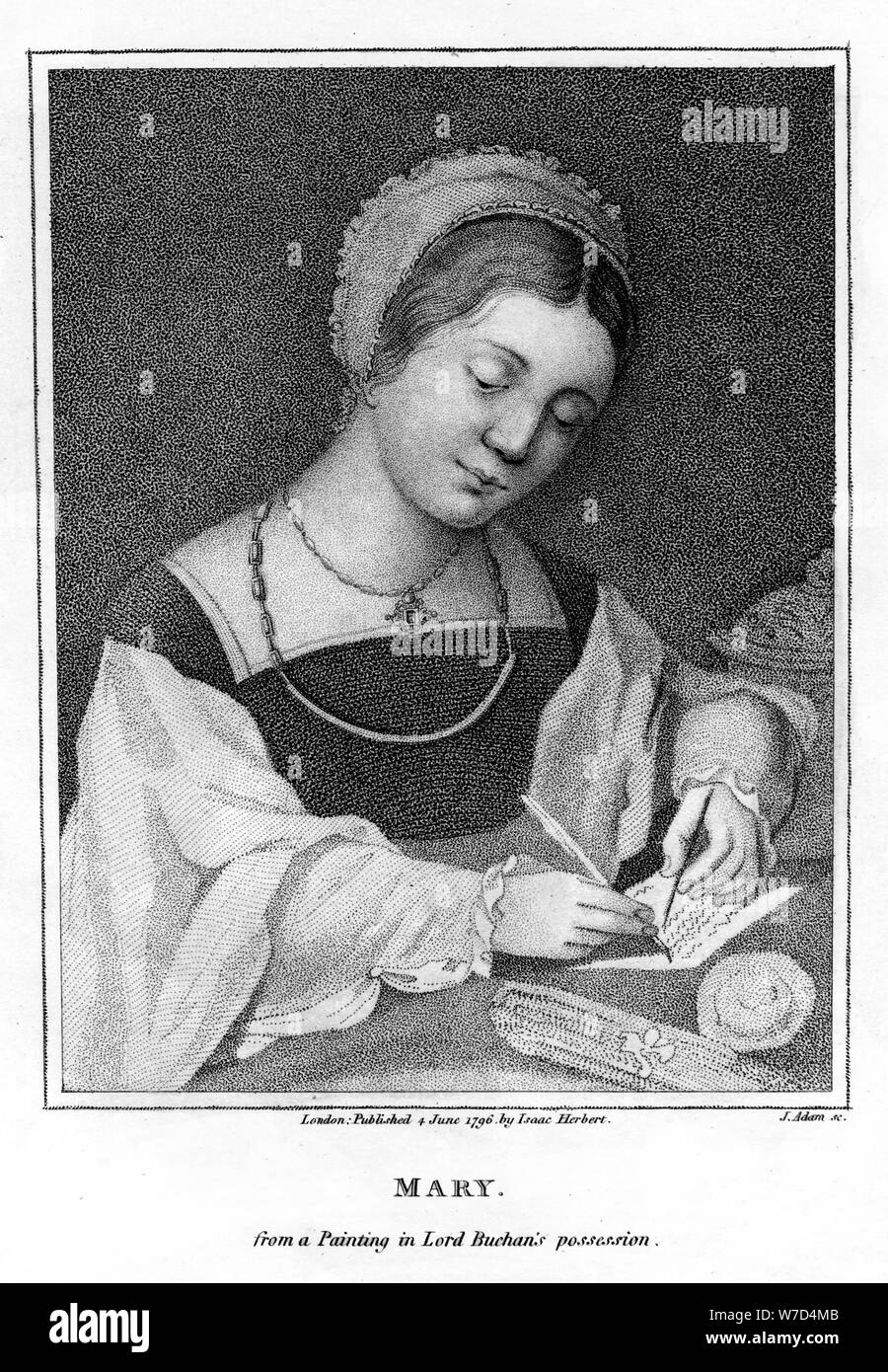 Queen Mary I of England, (1796).Artist: J Adam Stock Photo - Alamy