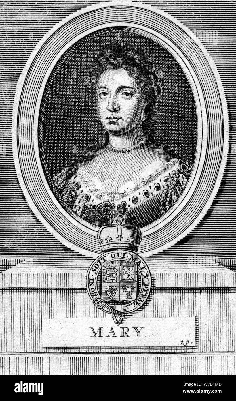 Queen Mary II. Artist: Unknown Stock Photo - Alamy