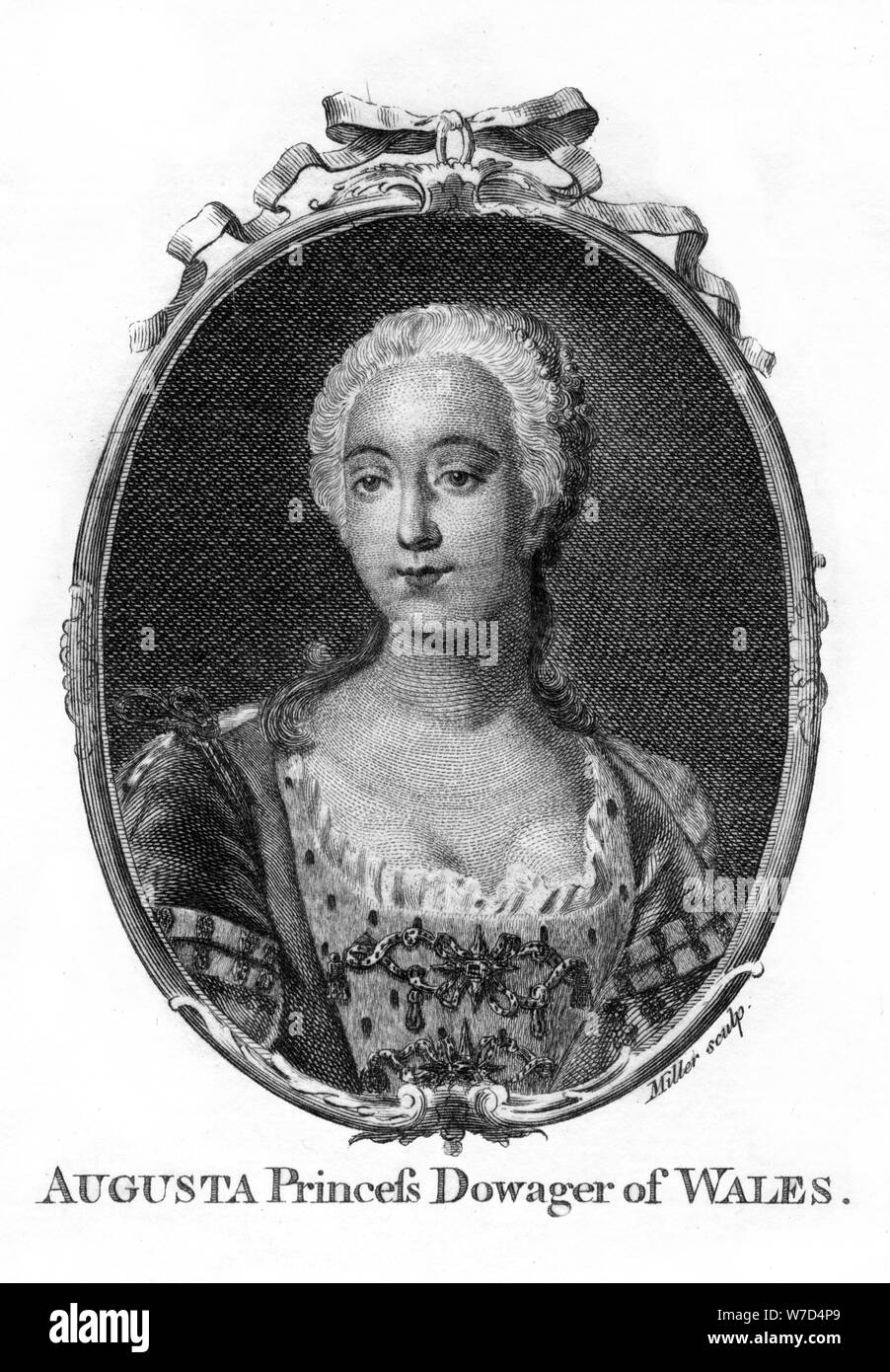 Augusta, Princess of Wales, (1719-1772).Artist: Miller Stock Photo - Alamy