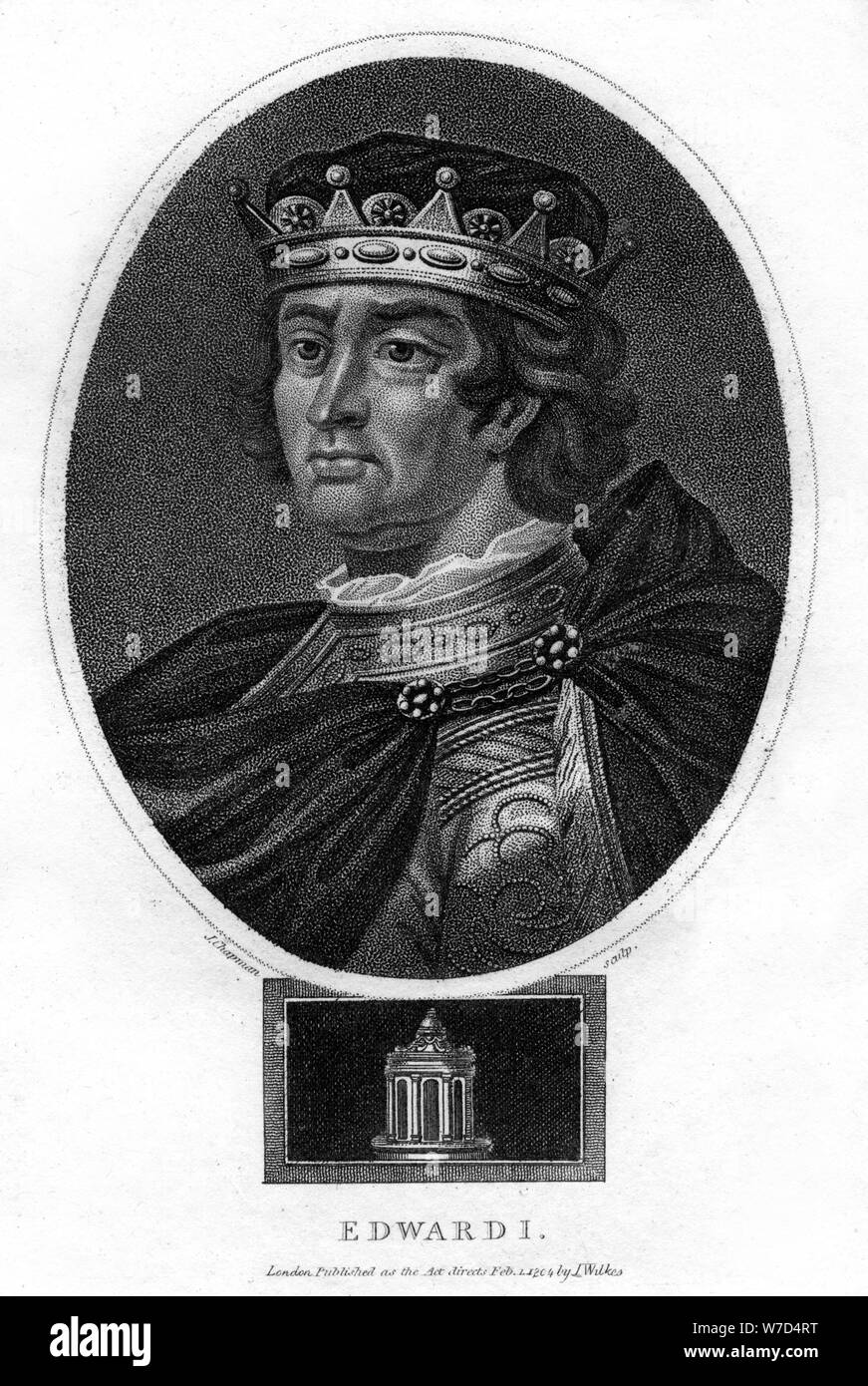 Edward I of England, (1804).Artist: J Chapman Stock Photo - Alamy
